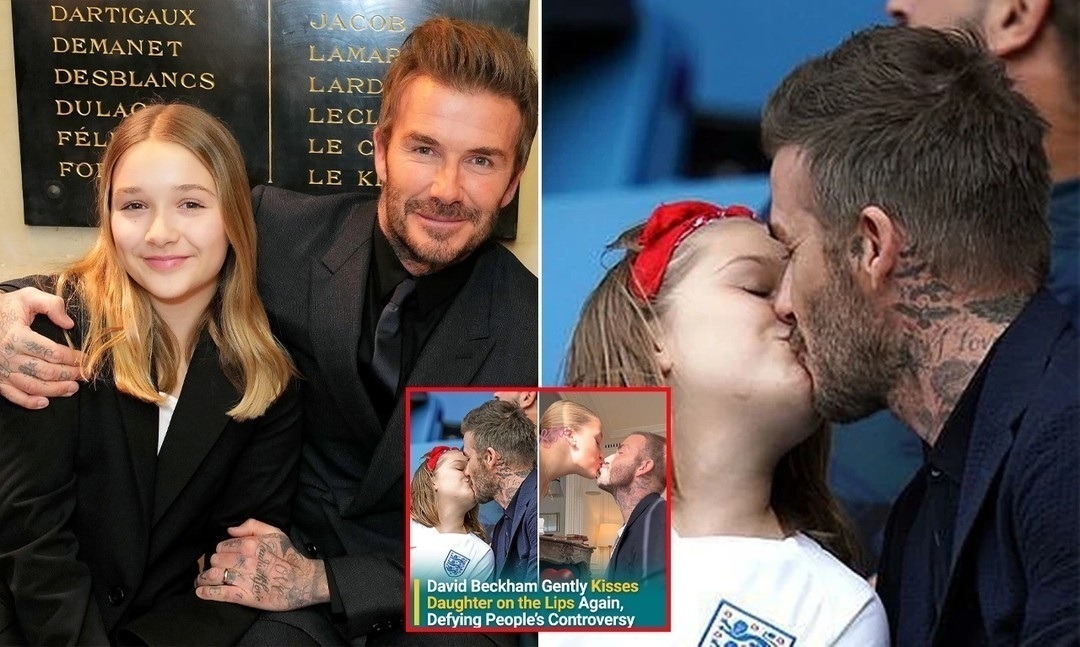 David Beckham has received mixed reviews for frequently kissing his ...